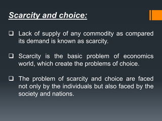 Scarcity and choice | PPTX
