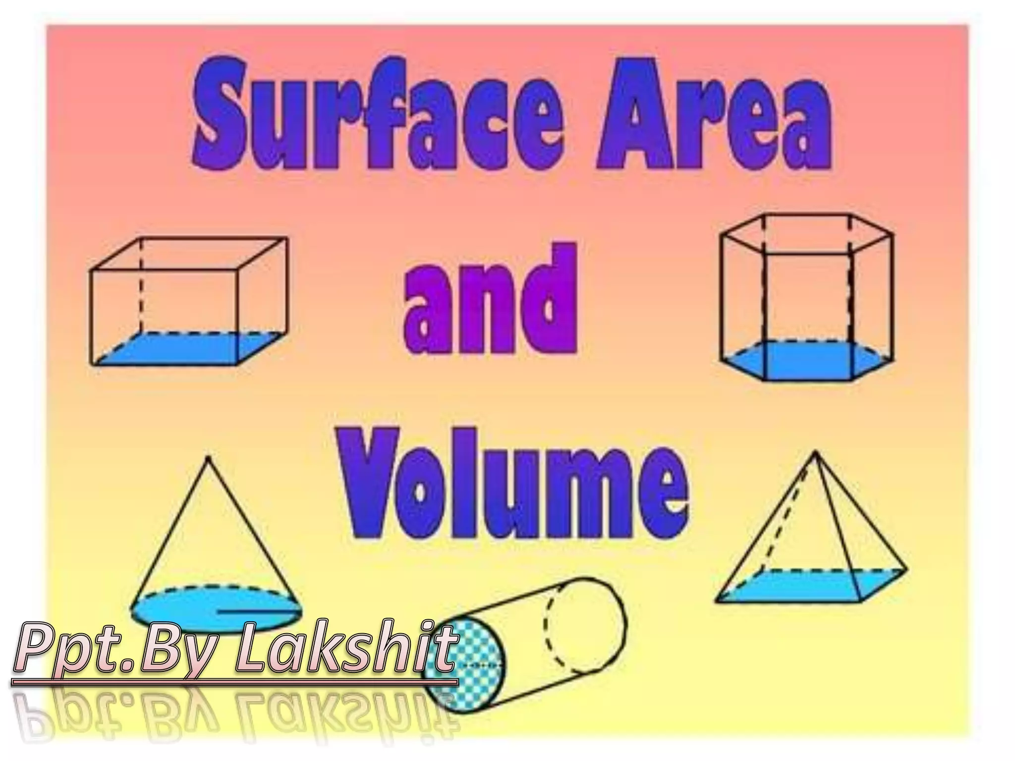 Presentation On Surface area and Volumes with sums and solutions | PPTX