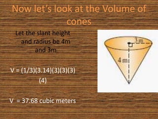 Presentation On Surface area and Volumes with sums and solutions | PPTX