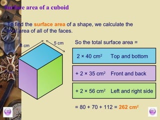 Presentation On Surface area and Volumes with sums and solutions | PPTX