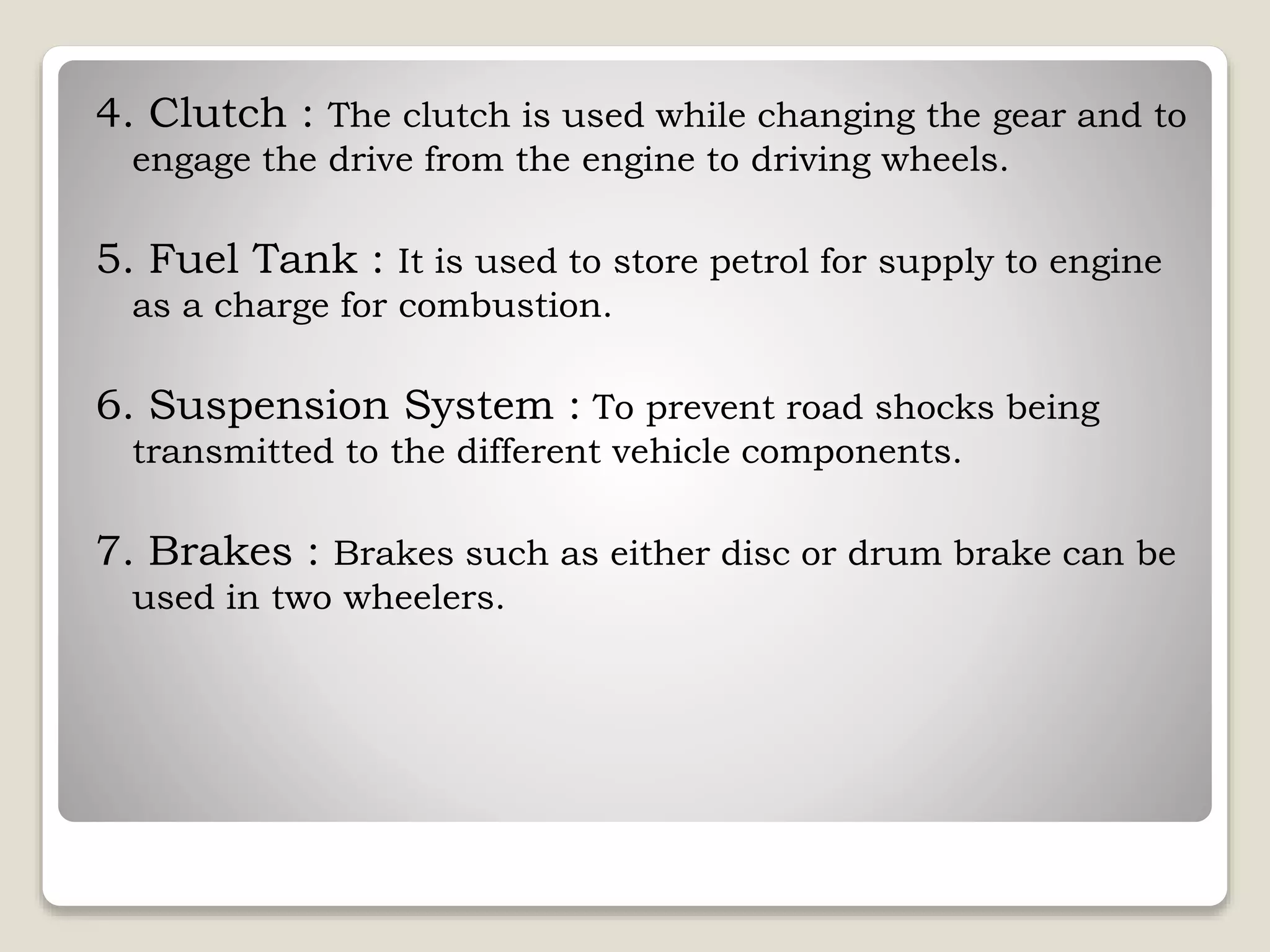 Two wheeler and its chassis | PPTX