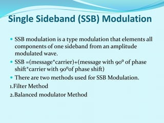 Generation of SSB and DSB_SC Modulation | PPTX