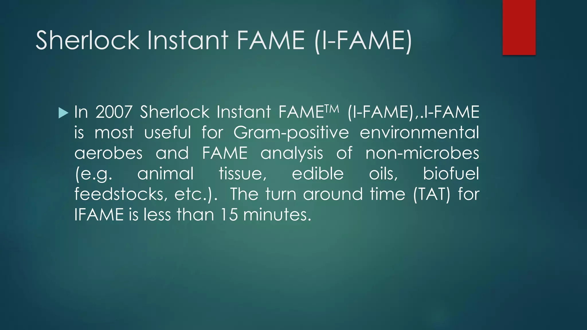 FAME (Fatty Acid Methyle ester) analysis | PDF
