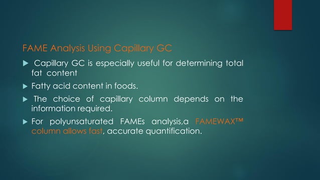 FAME (Fatty Acid Methyle ester) analysis | PDF