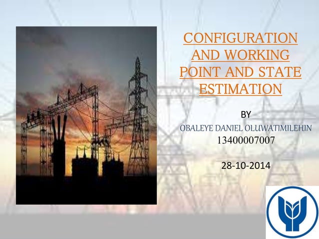 Configuration and working point and state estimation | PPT