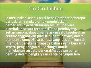 Talibun (Puisi Lama) | PPTX