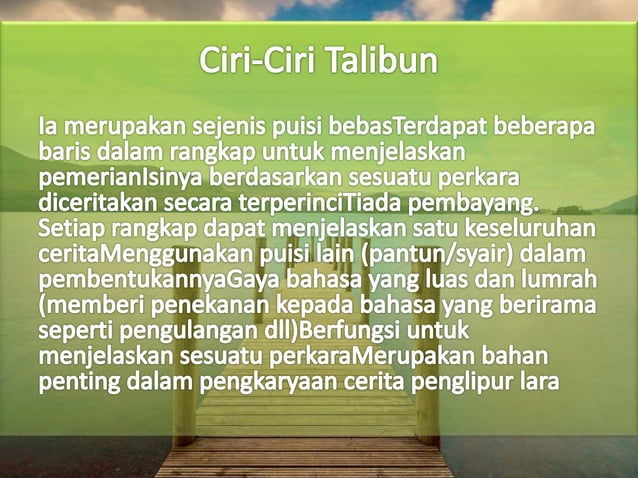 Talibun (Puisi Lama) | PPTX