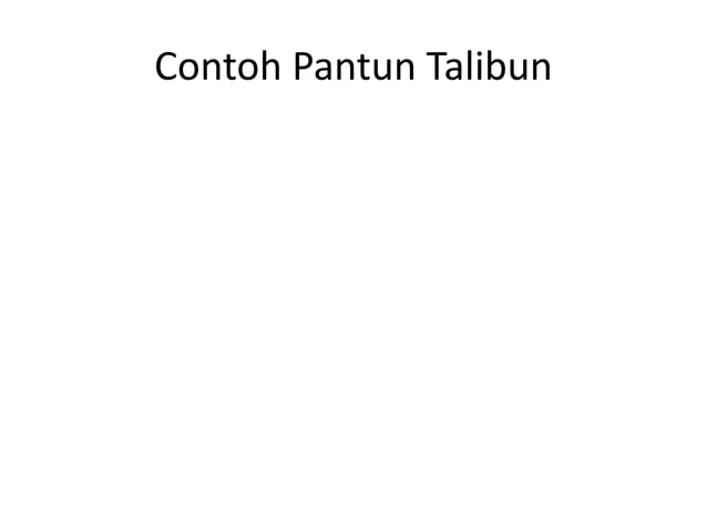 Talibun (Puisi Lama) | PPTX