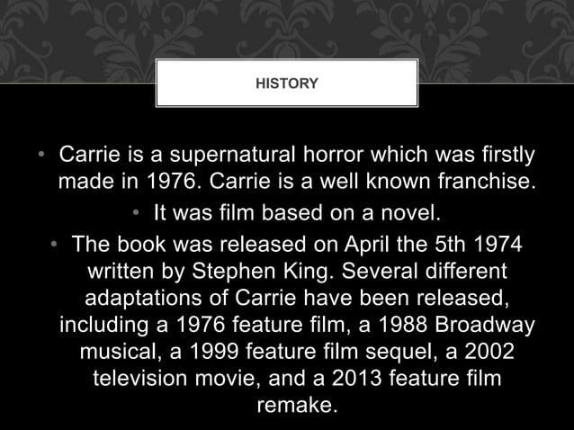 carrie film case study | PPT