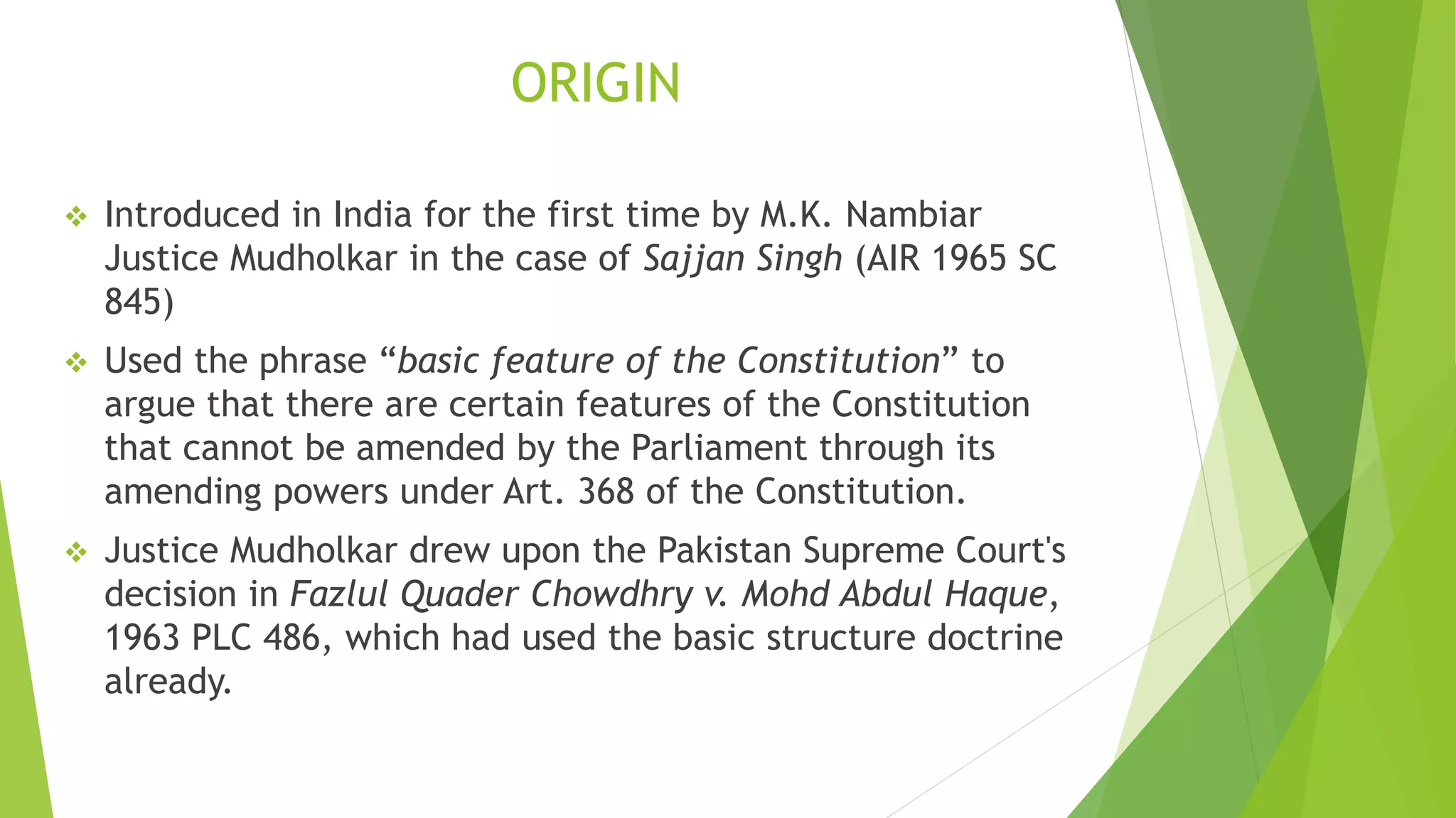 Basic Structure Doctrine of Indian Constitution | PPTX