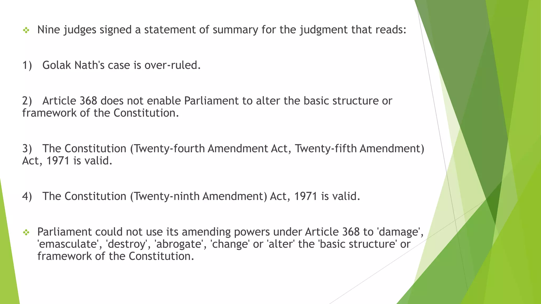 Basic Structure Doctrine of Indian Constitution | PPTX