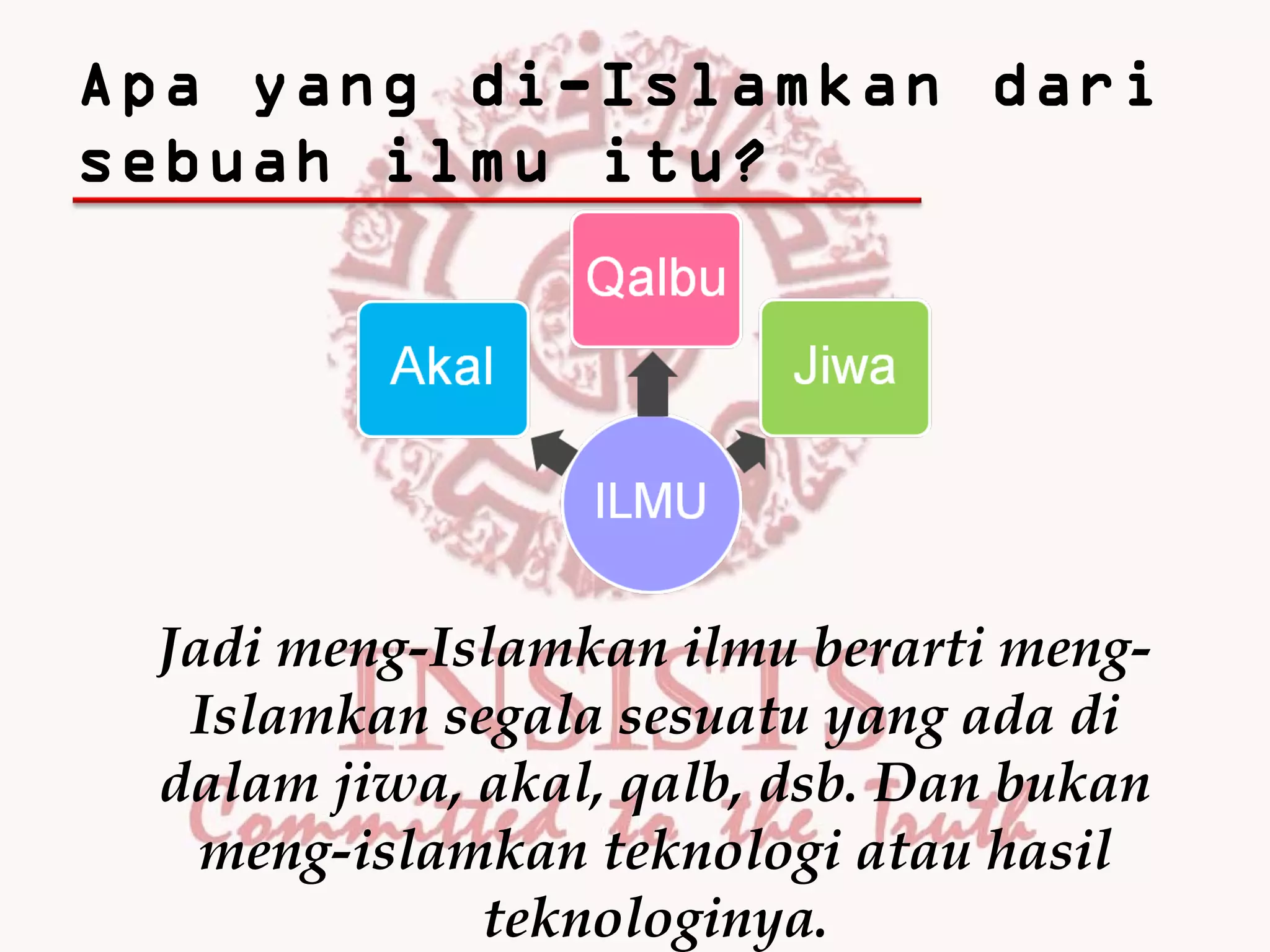 Islamisasi Ilmu Pengetahuan | PPT