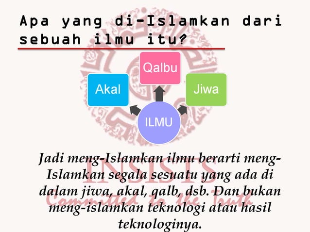 Islamisasi Ilmu Pengetahuan | PPT