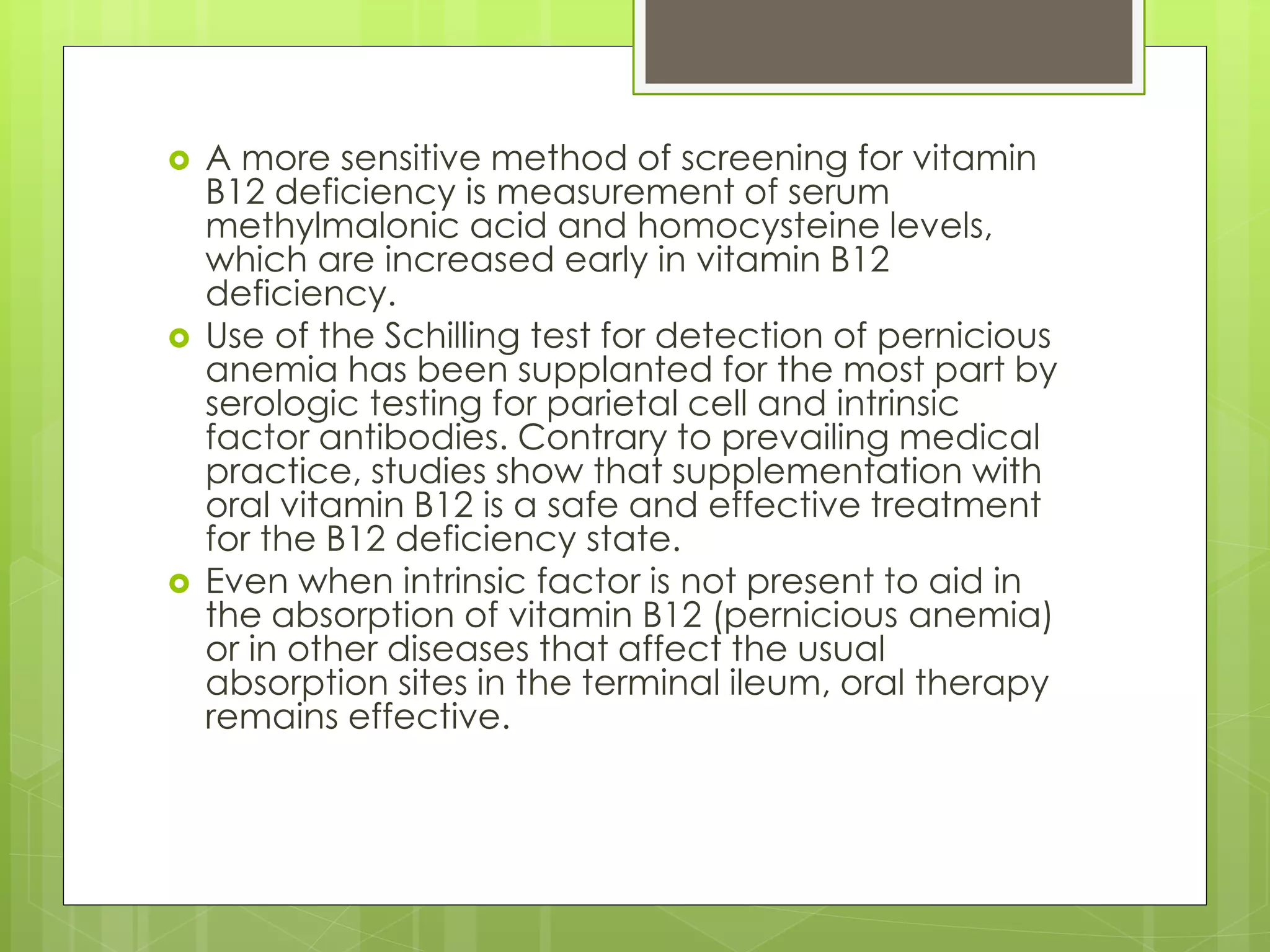 Vitamin B12 Deficiency | PDF