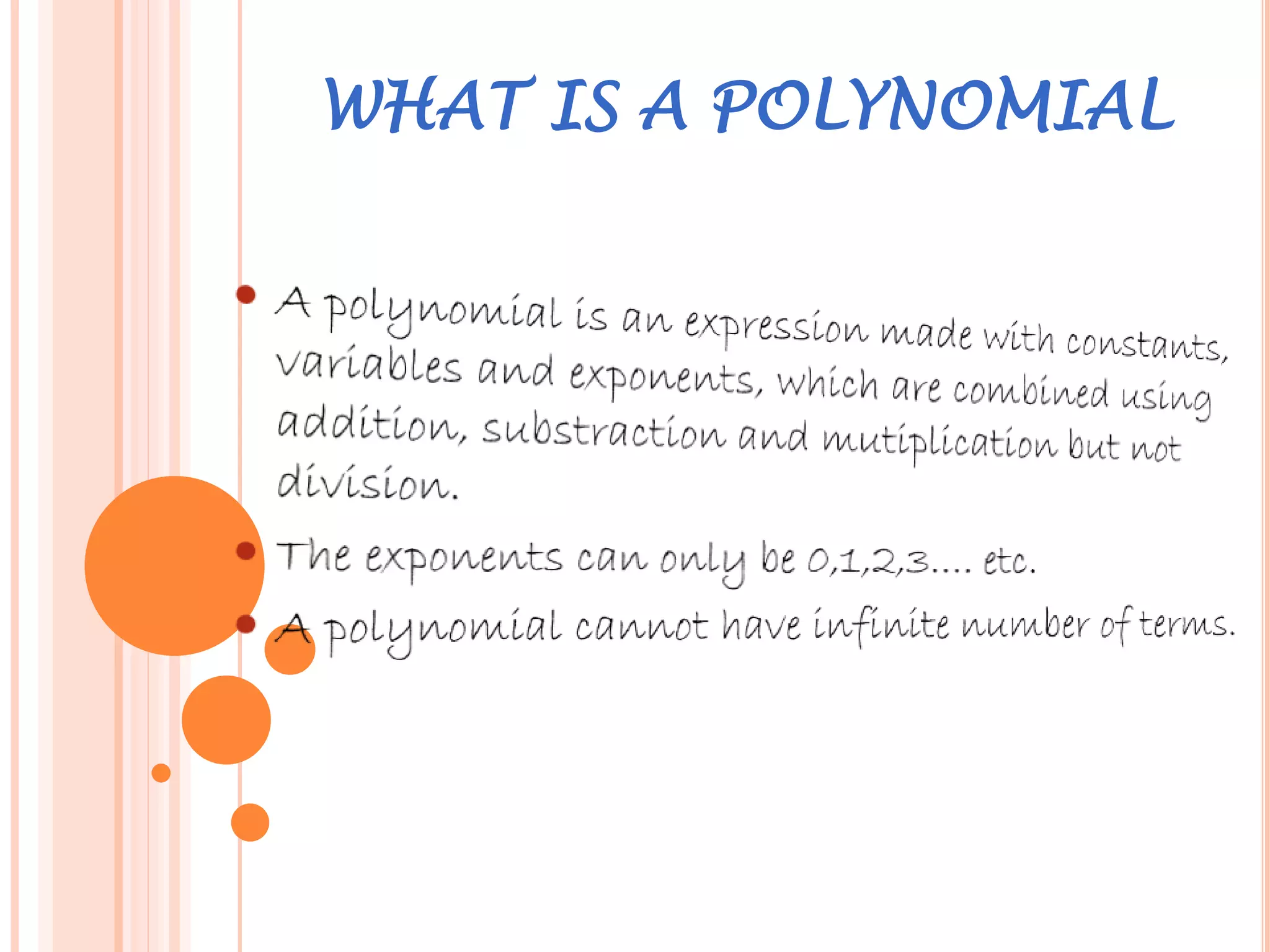 polynomials | PPT