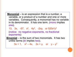 polynomials | PPT