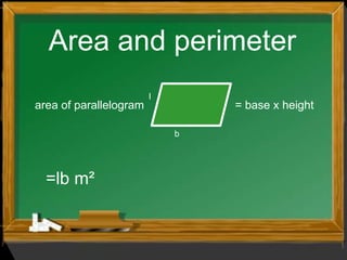 Area and perimeter of plane figures | PPTX