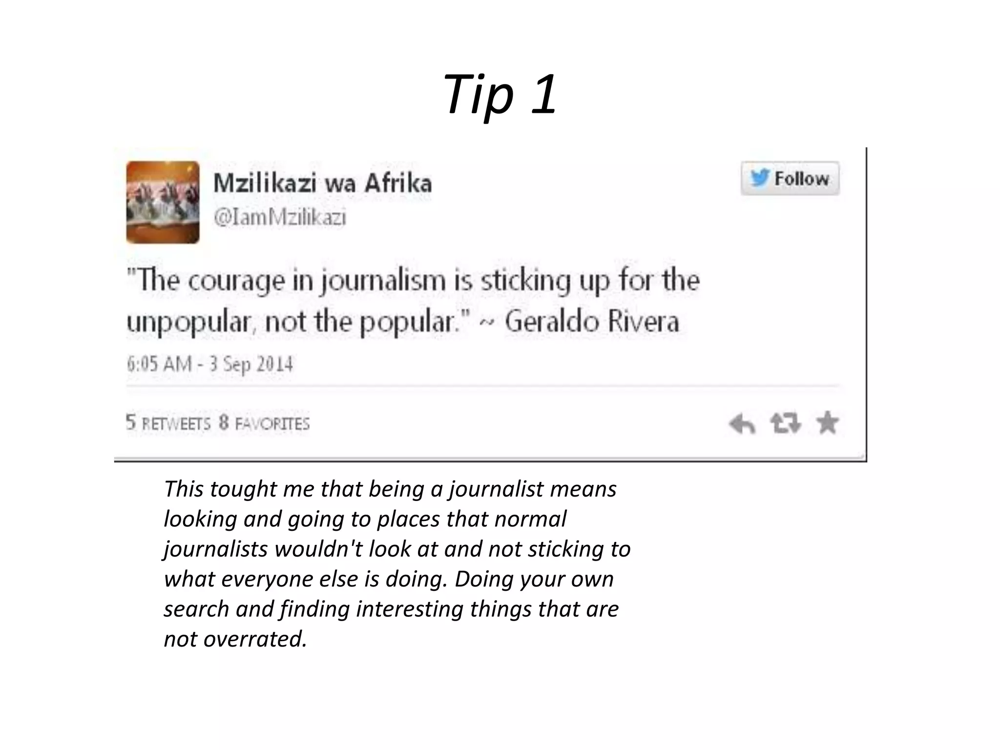 Top Tips for journalists | PPTX