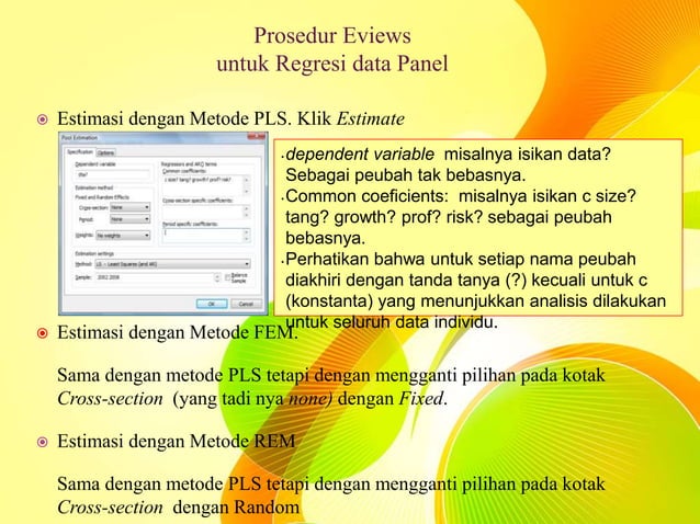 Regresi Data Panel | PPTX