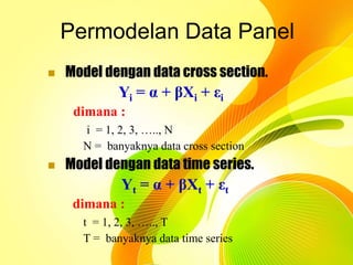 Regresi Data Panel | PPTX