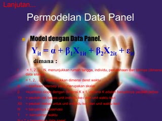 Regresi Data Panel | PPTX