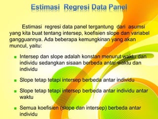 Regresi Data Panel | PPTX