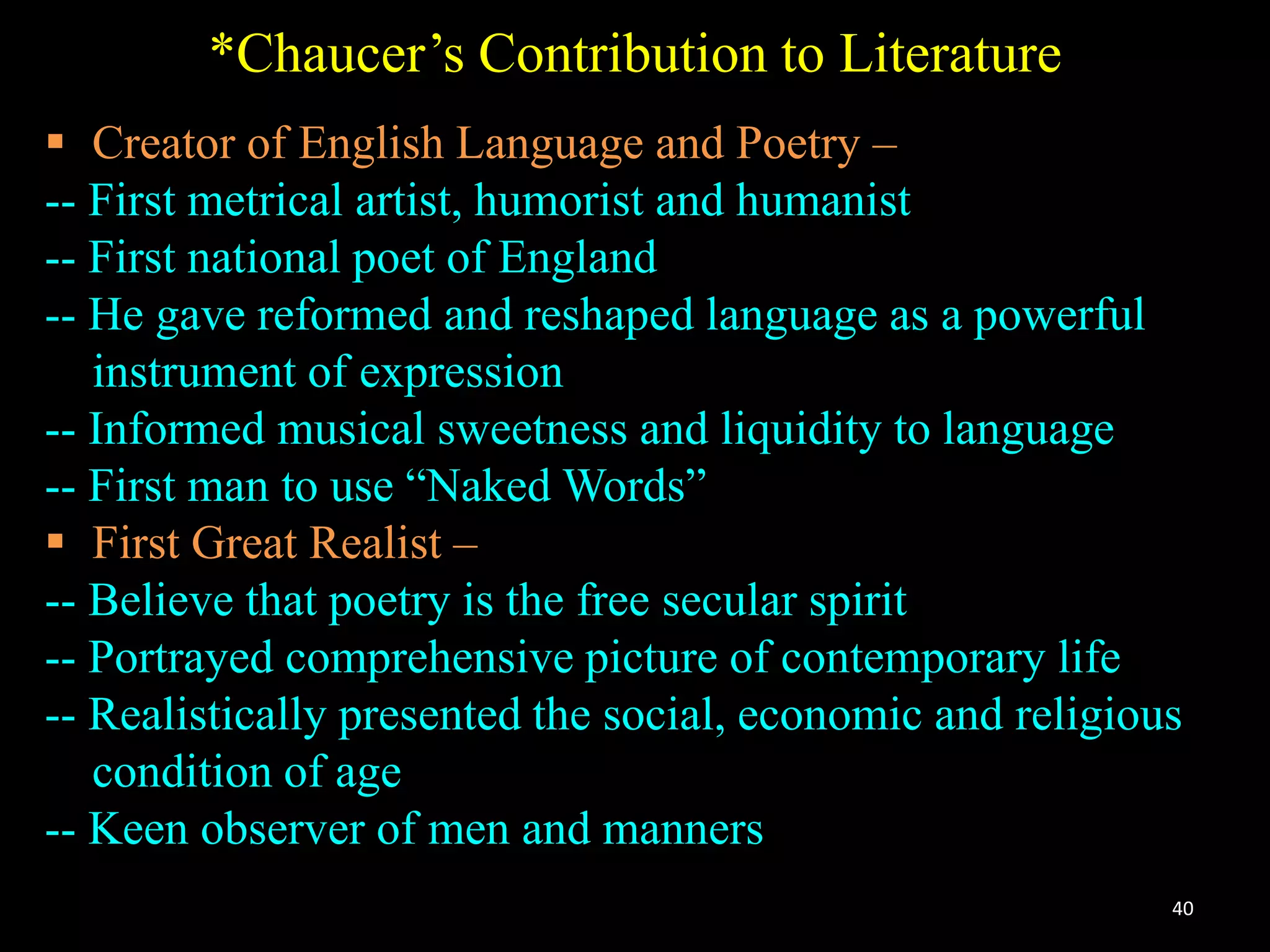 The Age of Chaucer | PPTX