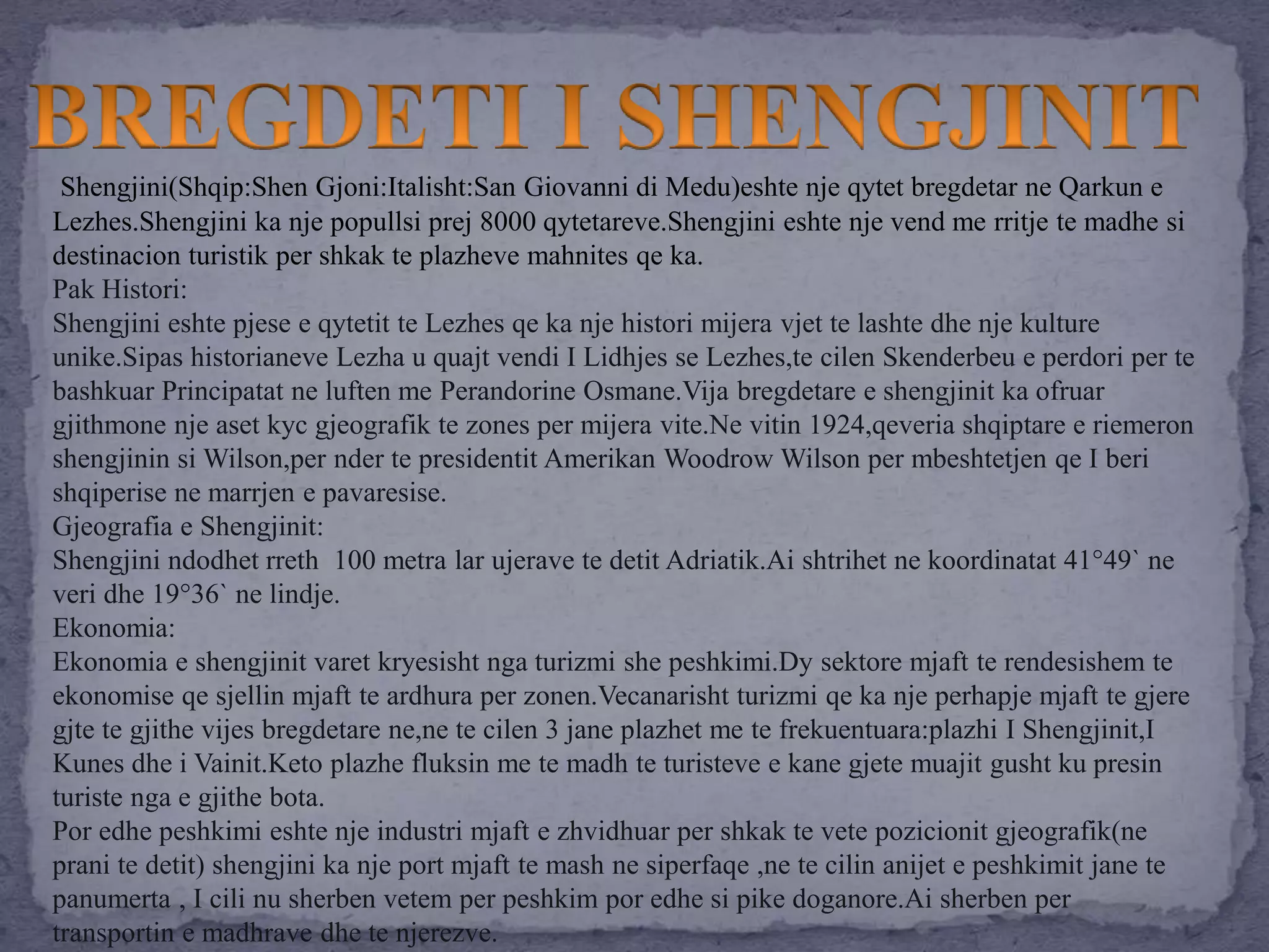 Roli i hidrografise (lume, liqen,ujera nentokesor,burimet etj.,ne ...