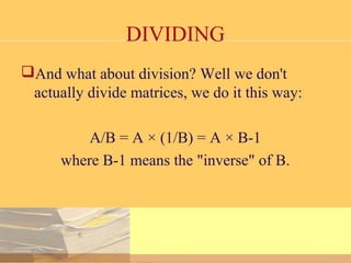 Matrix and Matrices | PPT