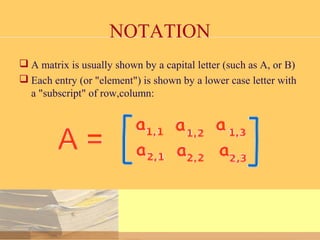 Matrix and Matrices | PPT