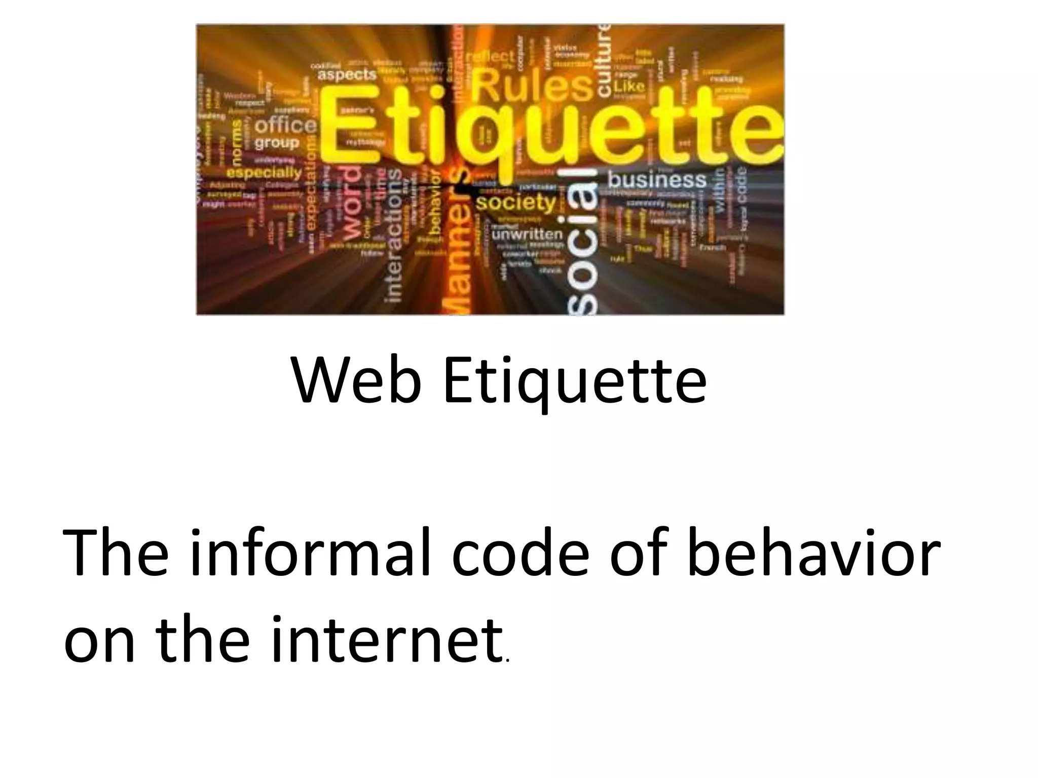 Social Media - Netiquette | PPTX
