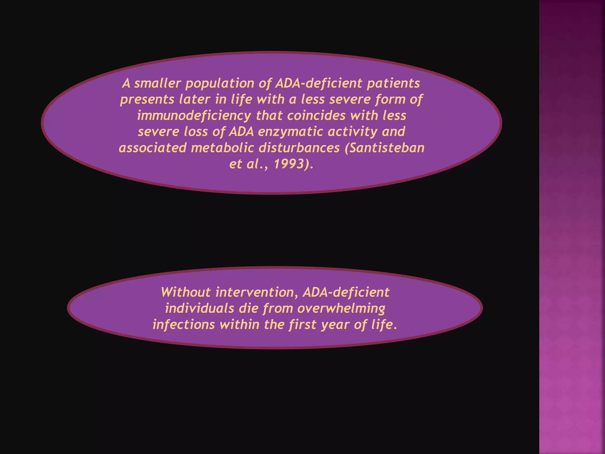 Adenosine deaminase (ADA) immunodeficiency | PPTX