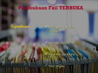Pembukaan dan Penutupan Fail | PPS