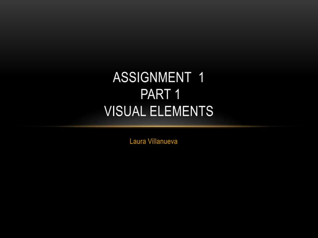 Assignment 1 | PPT