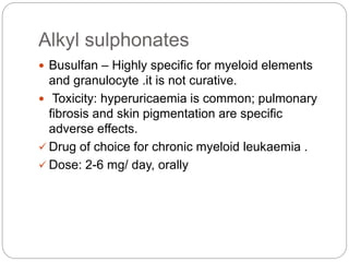 Alkylating agents and antimetabolites | PPTX