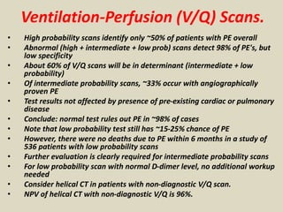 Presentation1.pptx, radiological imaging of pulmonary embolism. | PPTX