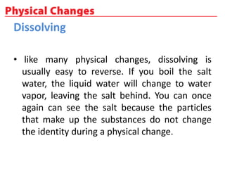 Grade 7 chapter 10 lesson 03 physical change | PPT