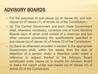 COFEPOSA ACT (Act 52 of 1974) | PPTX