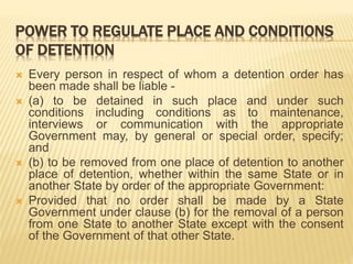 COFEPOSA ACT (Act 52 of 1974) | PPTX