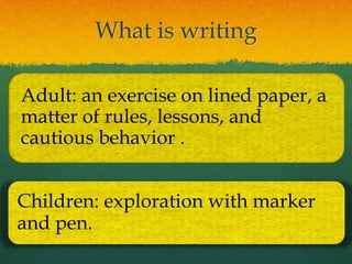 children + writing | PPTX