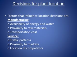 Plant location | PPTX