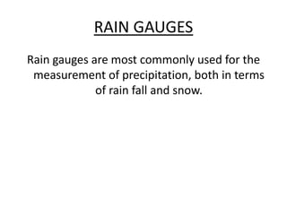 Precipitation and its forms (hydrology) | PPTX