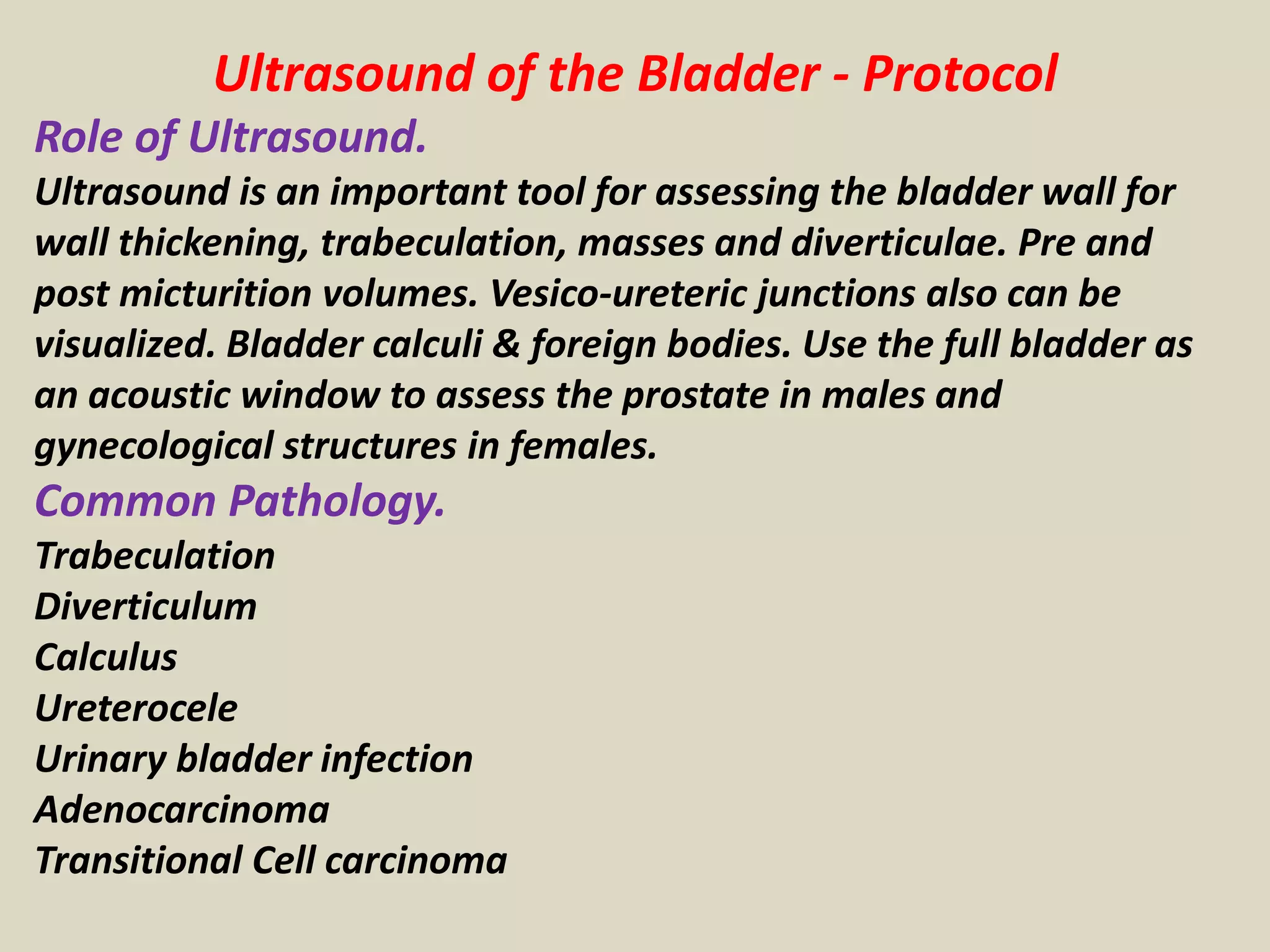 Presentation1.pptx, ultrasound examination of the urinary bladder and ...