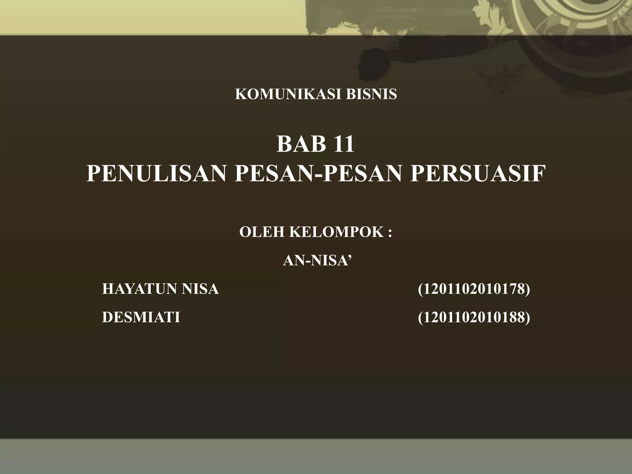 Penulisan Pesan Pesan Persuasif | PPTX