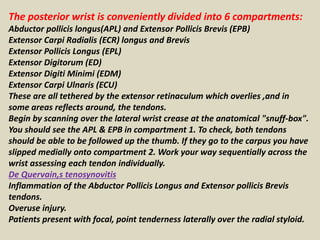 Presentation1.pptx, ultrasound examination of the wrist joint. | PPTX