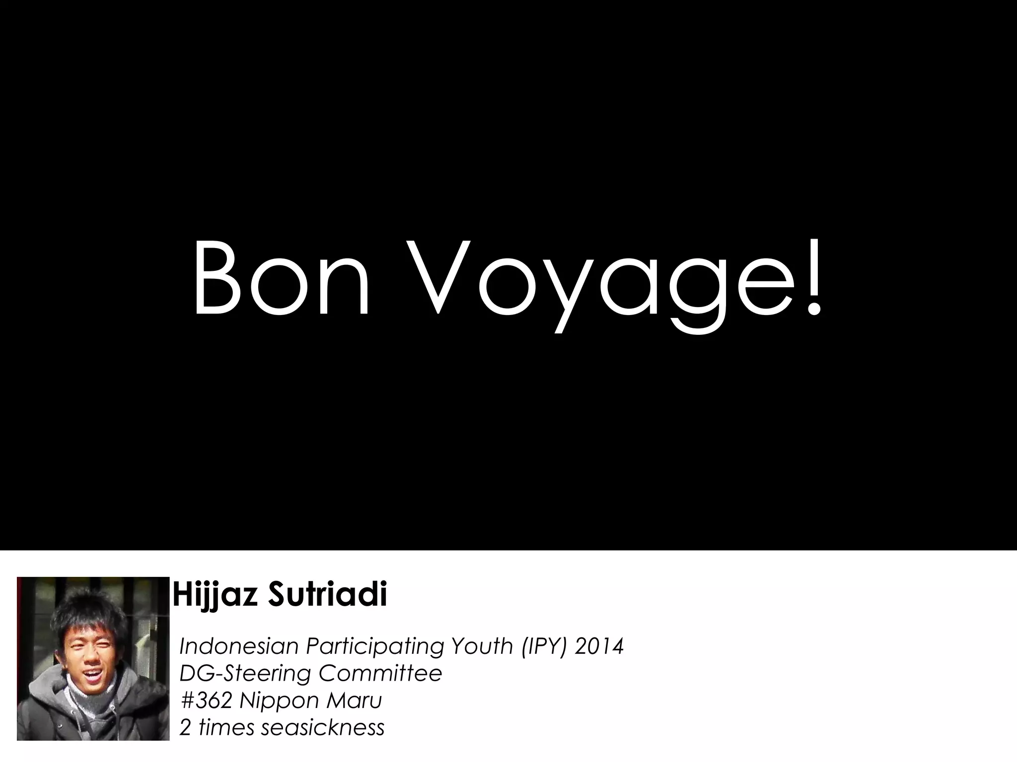 PRESENTATION of Ship for Southeast Asian and Japanese Youth Program ...