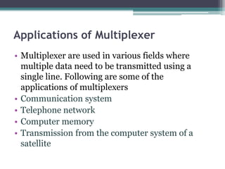 multiplexer and d-multiplexer | PPT