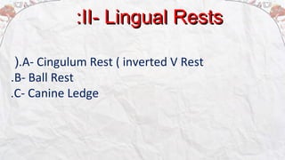 Rest and Rest Seat preparation..removable partial denture | PPT