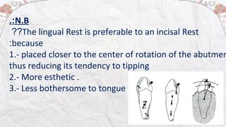 Rest and Rest Seat preparation..removable partial denture | PPT