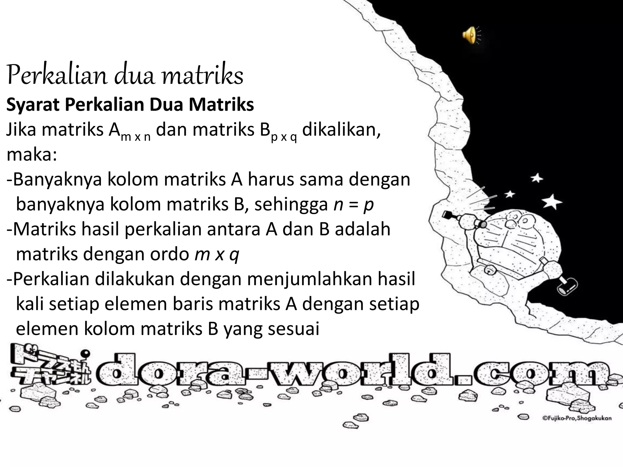 Perkalian dua matriks | PPTX
